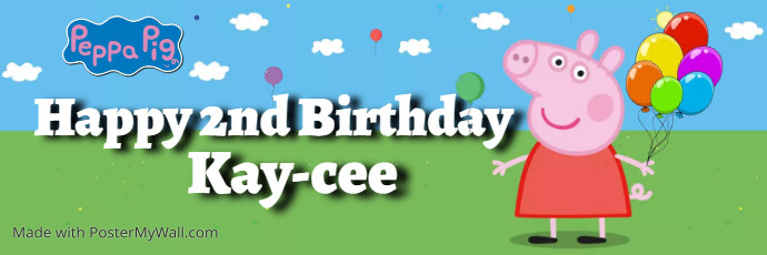 Peppa Pig banner | PosterMyWall