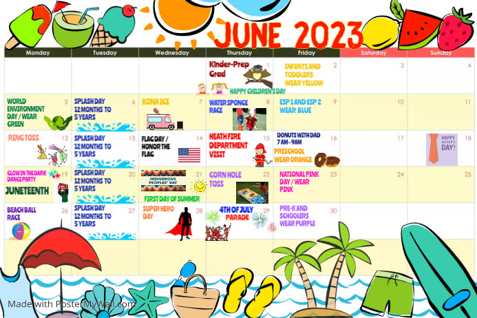 June Calendar 2023 Template | PosterMyWall