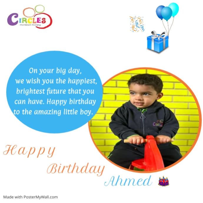 Copy of happy birthday square party invite colorful (8) | PosterMyWall