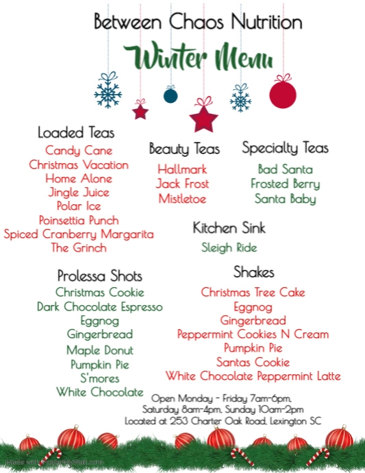 Copy of winter menu print | PosterMyWall