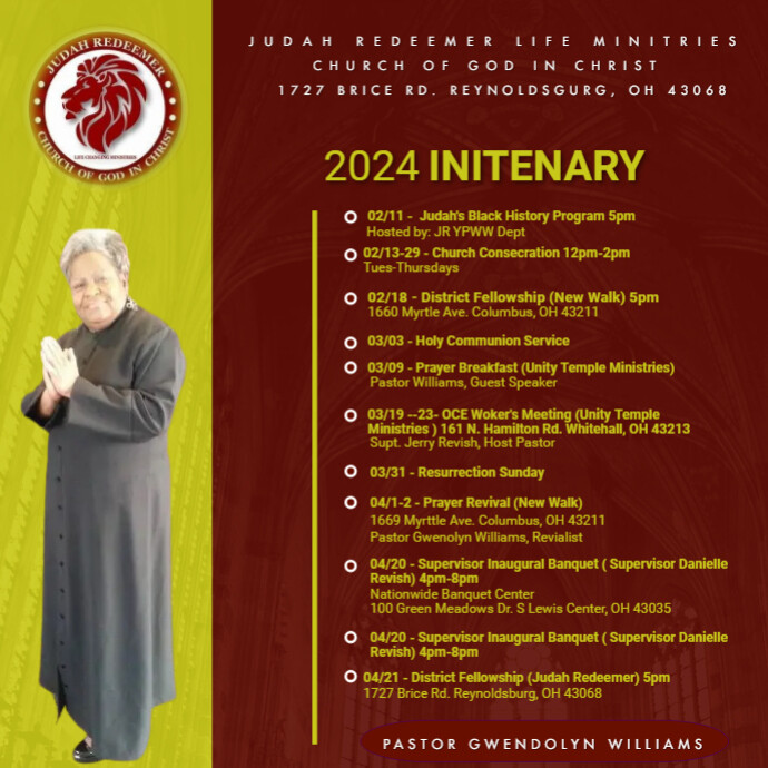 Preaching Schedule | PosterMyWall