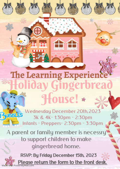 Gingerbread House Decorating Party Invitation | PosterMyWall