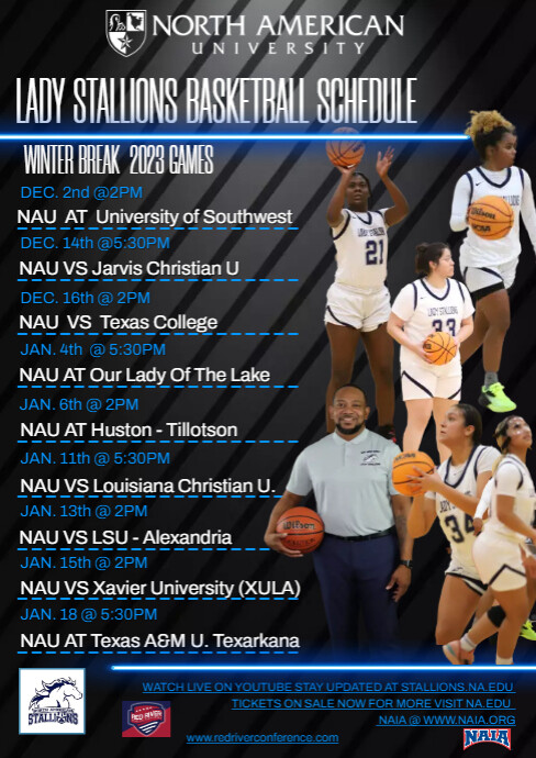 Copy of NAU WBB Winter Schedule | PosterMyWall