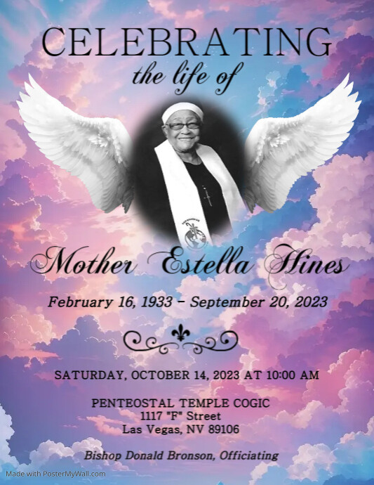 MO ESTELLA HINES PROGRAM 1 | PosterMyWall