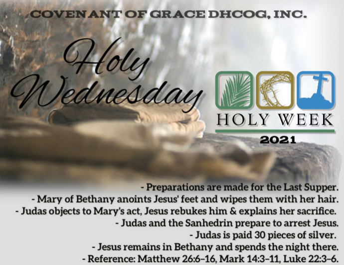 Holy Week 2021 - Wednesday | PosterMyWall