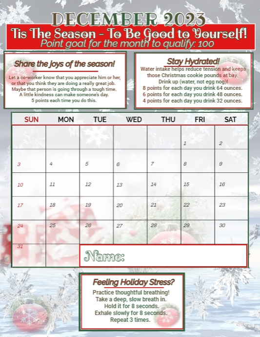 Copy of Printable calendar template 2023 december | PosterMyWall