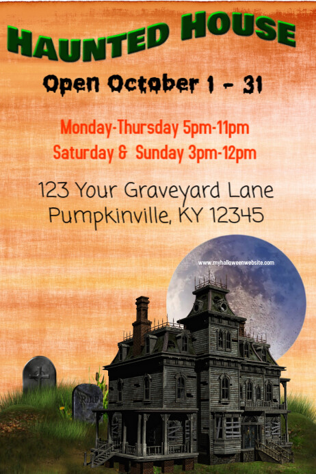 Haunted House Template | PosterMyWall