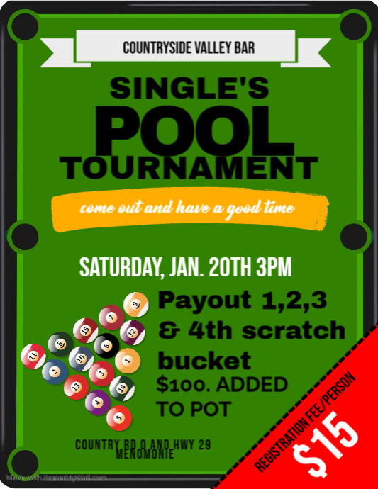 Pool Tournament Flyer | PosterMyWall