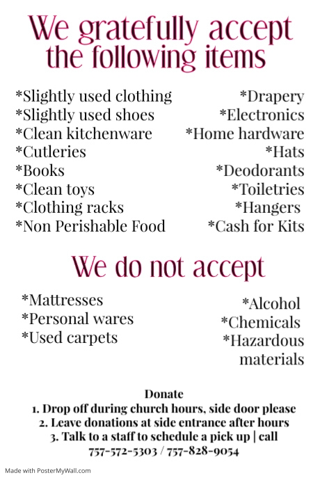 Thrift store notice | PosterMyWall