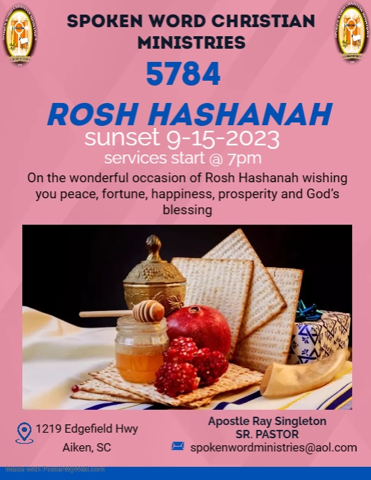 Copy of Blue and White Happy Rosh Hashanah post | PosterMyWall