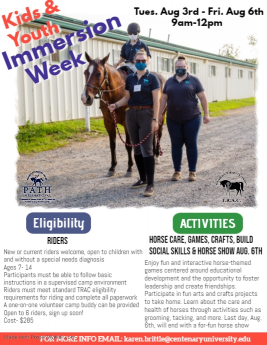 TRAC Kids Immersion Week | PosterMyWall