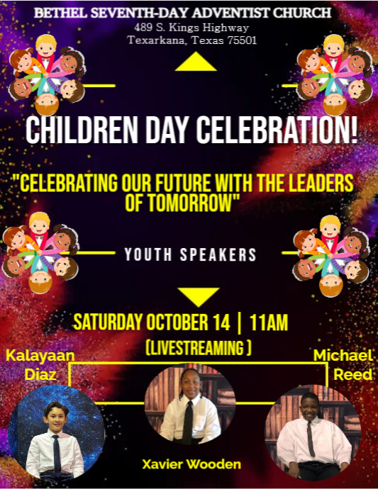 CHILDREN'S DAY CELEBRATION ON OCT. 14TH (1) | PosterMyWall