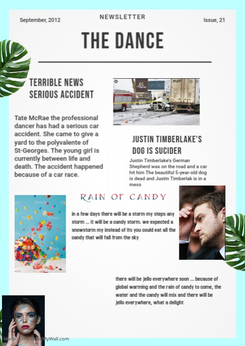 Copy of Fashion Themed Newspaper Layout | PosterMyWall