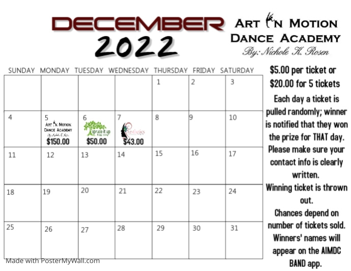 Copy of Copy of Calendar Template | PosterMyWall