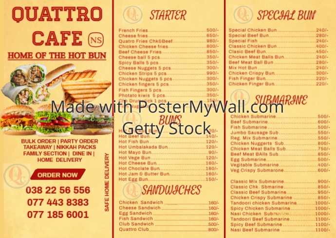 Chinese Food Menu Card Template (1) | PosterMyWall