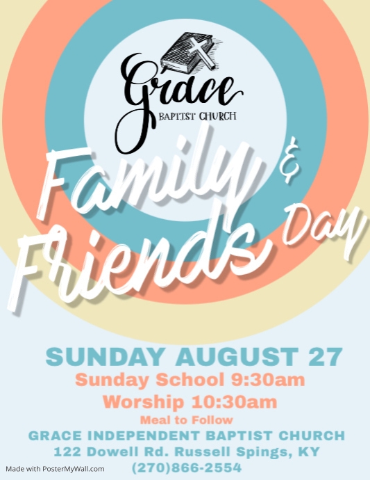 Family & Friends Day Church Flyer (1) | PosterMyWall