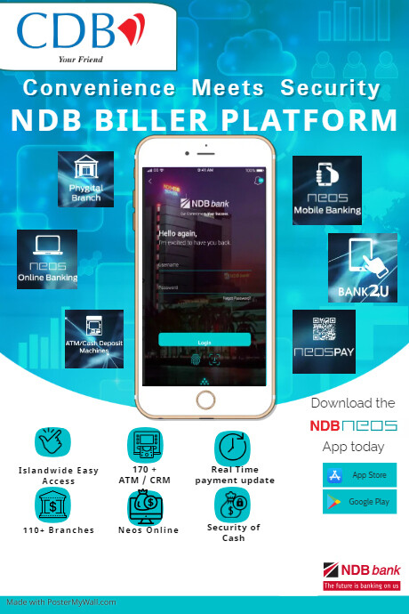 Light Blue Online Banking Ad Flyer | PosterMyWall