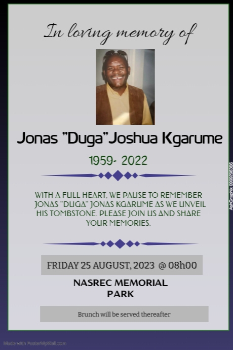 Copy of Tombstone Invitation card | PosterMyWall