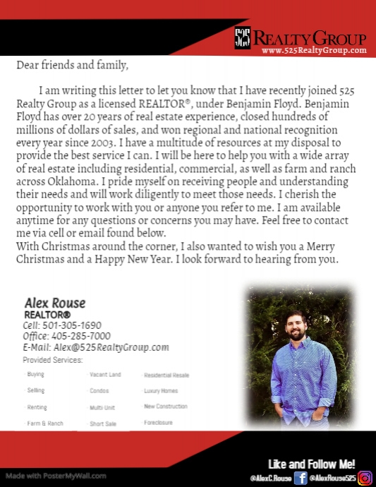 Copy of REVISED 5 Final Announcement Letter-Alex | PosterMyWall