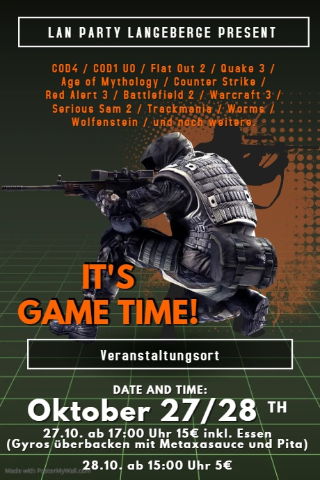 Retro Game LAN Party Poster | PosterMyWall