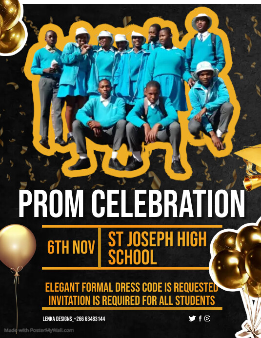 Prom night party poster flyer template | PosterMyWall