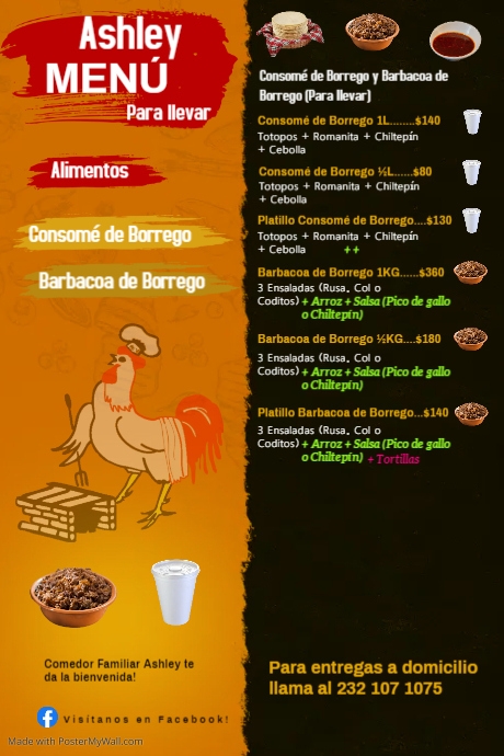 Menú Carnes | PosterMyWall
