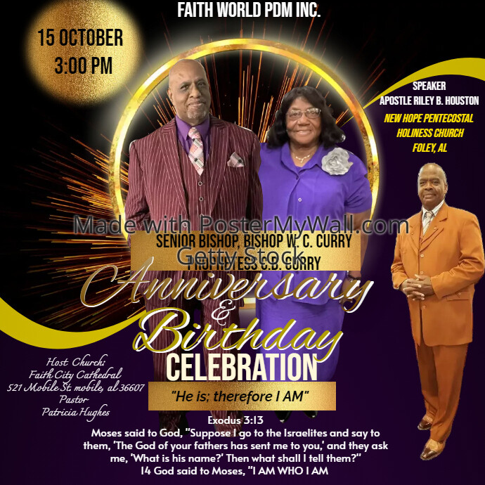 Church Anniversary CELEBRATION Event Template (1) | PosterMyWall