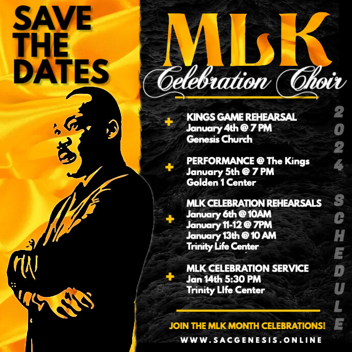 MLK 2024 Choir Events Flyer | PosterMyWall