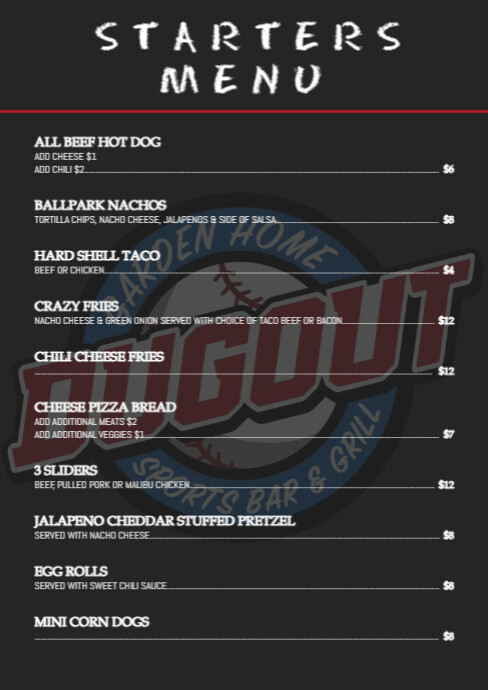 Copy of DUGOUT STARTERS BACK | PosterMyWall