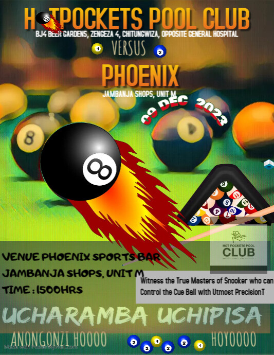 pool billiards league tournament flyer | PosterMyWall