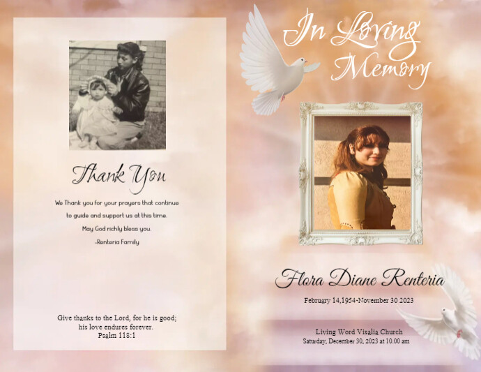 Funeral Program Template | PosterMyWall