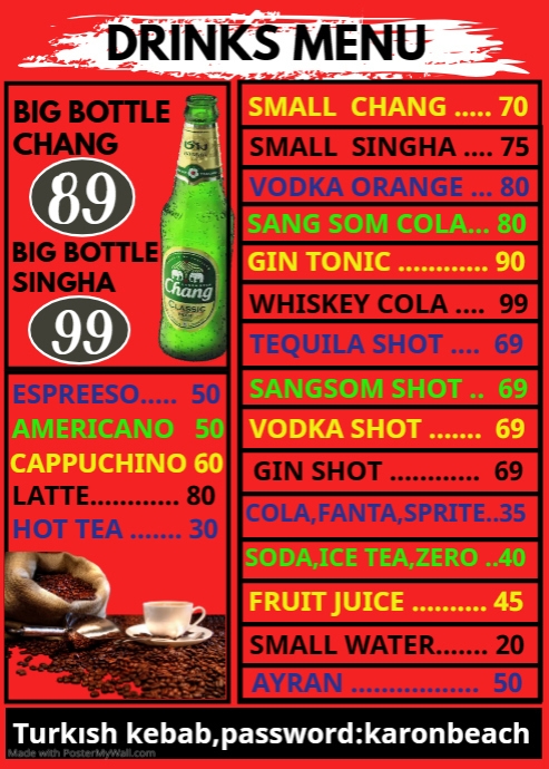 Drinks Menu (6) | PosterMyWall