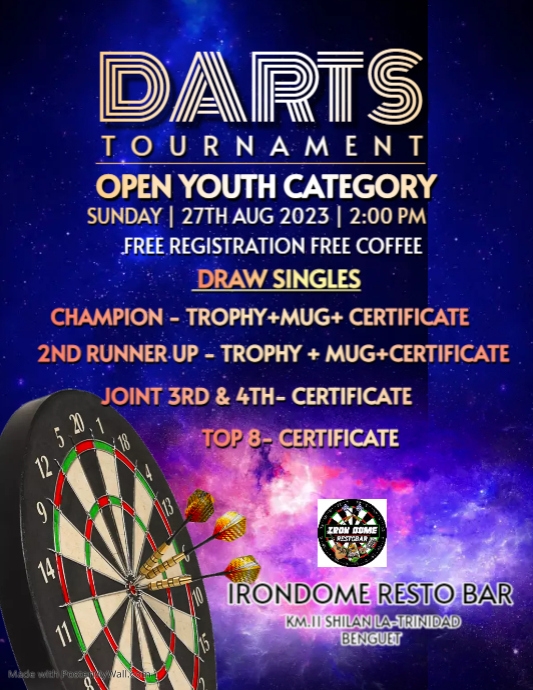 Creative Darts Tournament Flyer Design | PosterMyWall