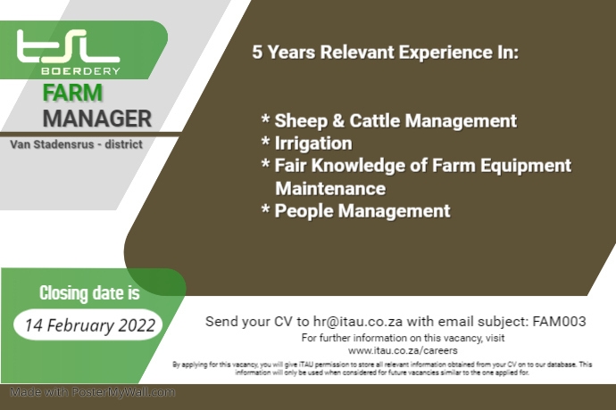 Farm Manager FAM | PosterMyWall