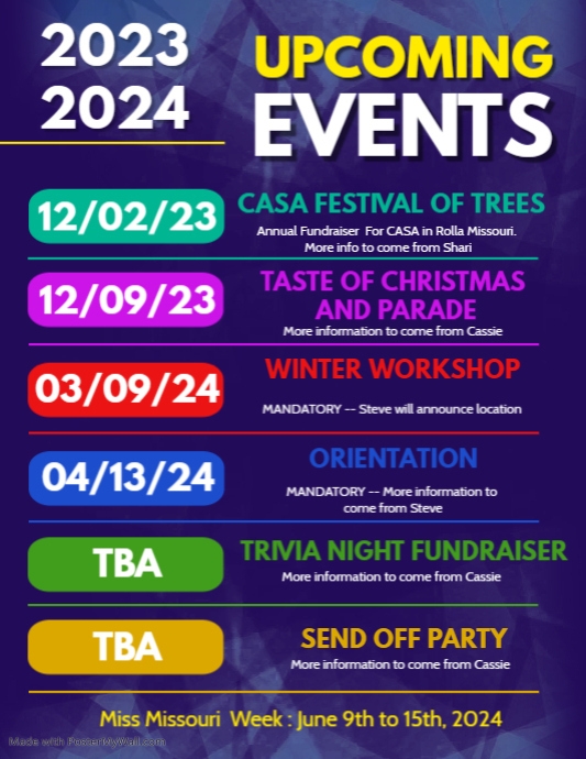 Copy of Upcoming Events | PosterMyWall