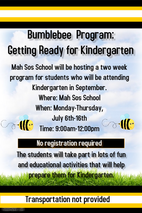 Bumblebee program | PosterMyWall