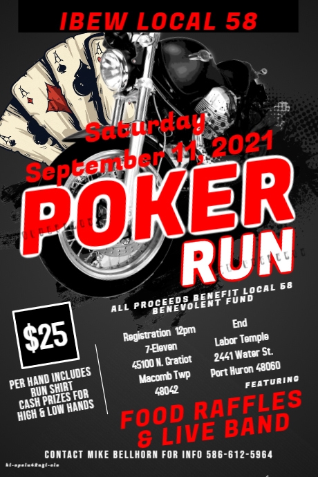Copy of Copy of Poker Run Flyer Template | PosterMyWall