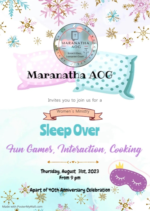 Winter slumber party invitation | PosterMyWall