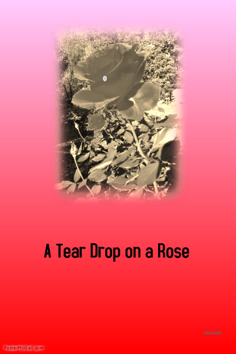 Tear drop on a Rose..artistic Poster Template | PosterMyWall