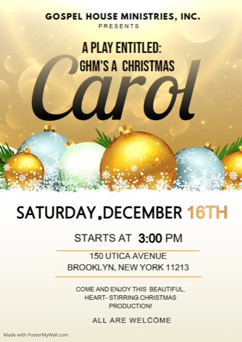 Christmas Play Flyer 2023 | PosterMyWall