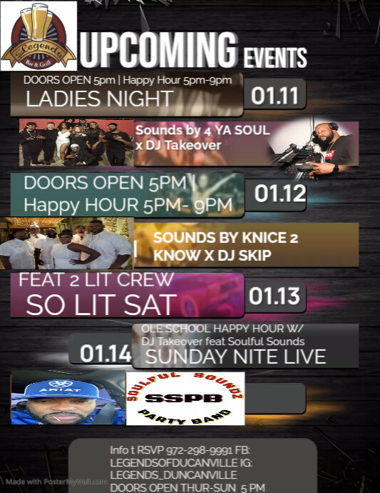 Copy of Upcoming Event Party All Week Long | PosterMyWall