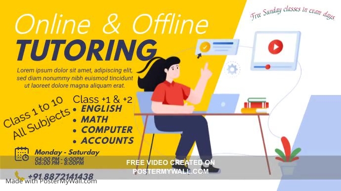 Online Tuition Ad | PosterMyWall