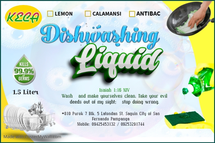 Dishwashing Liquid | PosterMyWall