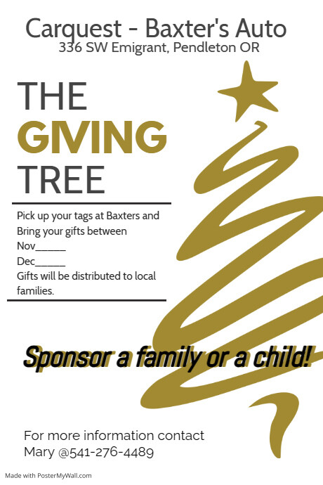 Christmas Giving Tree Flyer Template | PosterMyWall