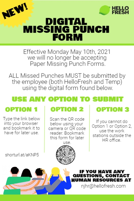 Digital Missing Punch Form 1 | PosterMyWall