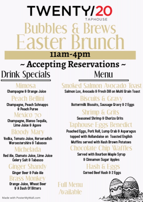 Copy of Restaurant Easter Dinner Menu Template | PosterMyWall