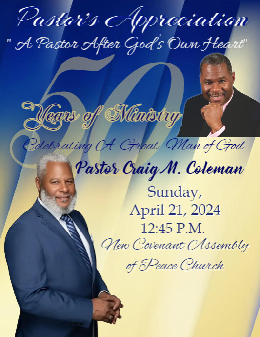 Pastor Anniversary | PosterMyWall