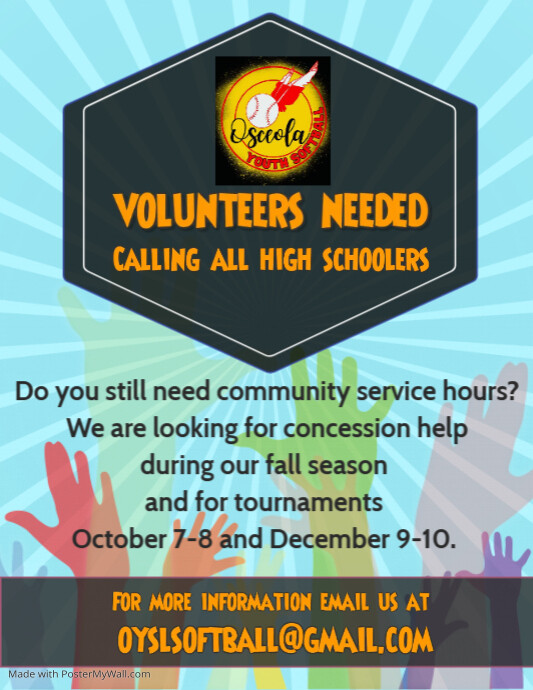 Volunteer Needed Flyer | PosterMyWall