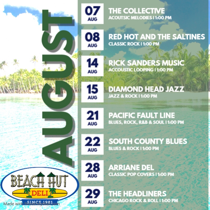 AUGUST CALENDAR | PosterMyWall