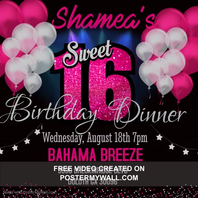 Copy of sweet 16 | PosterMyWall
